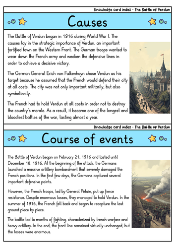 The Battle of Verdun - Flashcards | History | Key Events | World War I ...