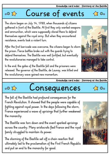 Storming of the Bastille - Flashcards | History | French Revolution ...