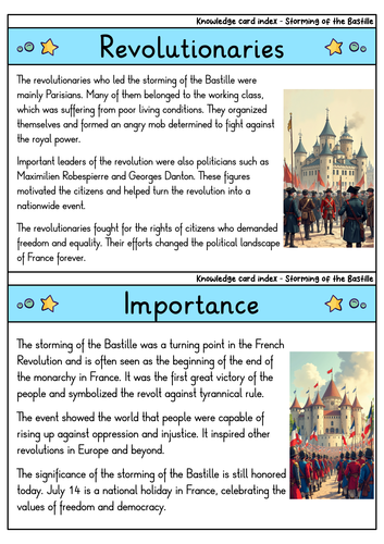 Storming of the Bastille - Flashcards | History | French Revolution ...
