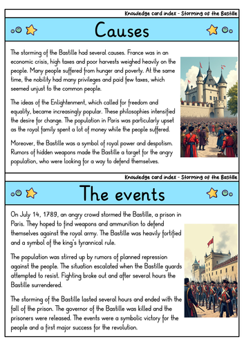 Storming of the Bastille - Flashcards | History | French Revolution ...