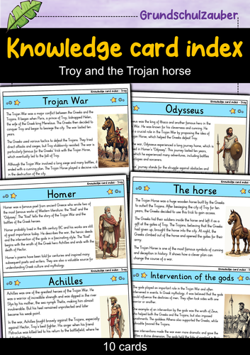 Troy and the Trojan Horse - Flashcards | History | Mythology | Key ...