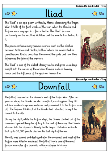 Troy and the Trojan Horse - Flashcards | History | Mythology | Key ...