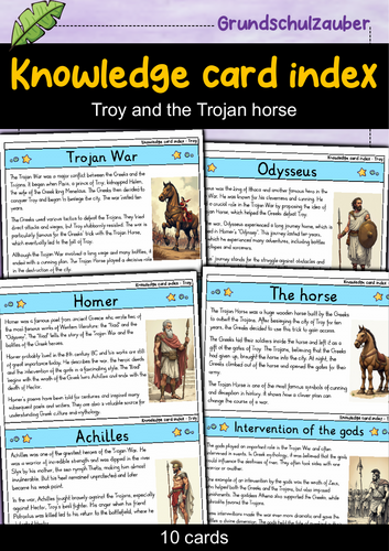 Troy and the Trojan Horse - Flashcards | History | Mythology | Key ...