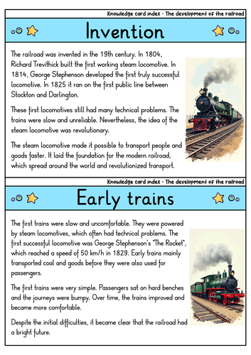 The Development of the Railway - Flashcards | History | Key Innovations ...