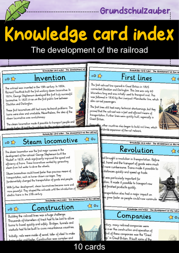 The Development of the Railway - Flashcards | History | Key Innovations ...