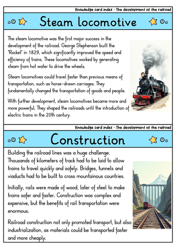 The Development of the Railway - Flashcards | History | Key Innovations ...