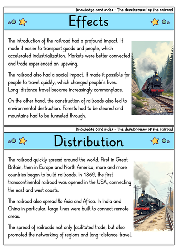 The Development of the Railway - Flashcards | History | Key Innovations ...