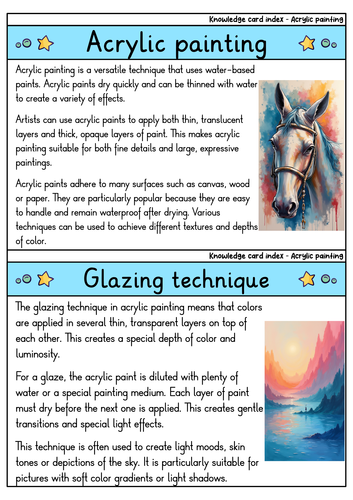 Acrylic Painting - Flashcards | Art | Techniques | Tools & Styles ...
