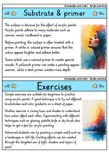 Acrylic Painting - Flashcards | Art | Techniques | Tools & Styles ...