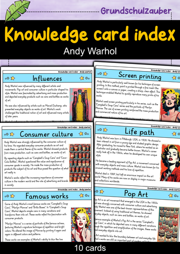 Andy Warhol - Flashcards | Art | Pop Art | Key Works & Legacy ...