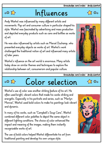 Andy Warhol - Flashcards | Art | Pop Art | Key Works & Legacy ...