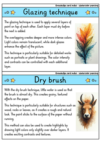 Watercolor Painting - Flashcards | Art | Techniques | Tools & Styles ...