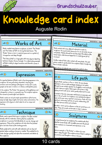 Auguste Rodin - Flashcards | Art | Sculpture | Key Works & Legacy ...