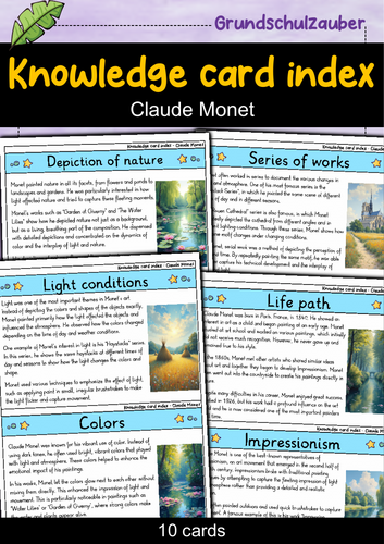Claude Monet - Flashcards | Art | Impressionism | Key Works & Legacy ...