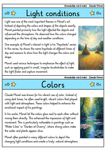 Claude Monet - Flashcards | Art | Impressionism | Key Works & Legacy ...