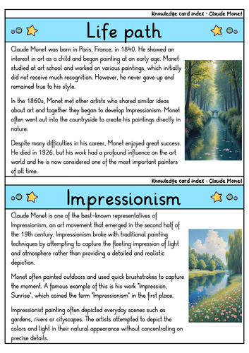 Claude Monet - Flashcards | Art | Impressionism | Key Works & Legacy ...