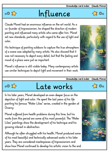 Claude Monet - Flashcards | Art | Impressionism | Key Works & Legacy ...