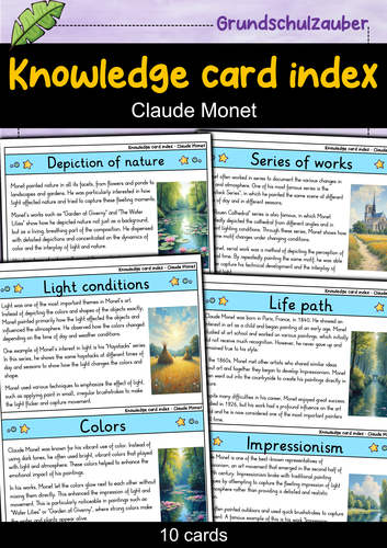 Claude Monet - Flashcards | Art | Impressionism | Key Works & Legacy ...