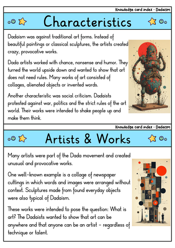 Dadaism - Flashcards | Art | Movements | Key Artists & Ideas | Teaching ...