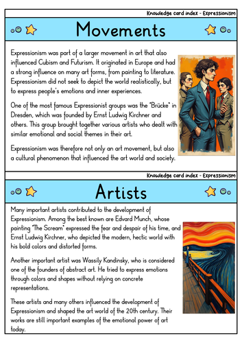 Expressionism - Flashcards | Art | Movements | Key Artists & Themes ...
