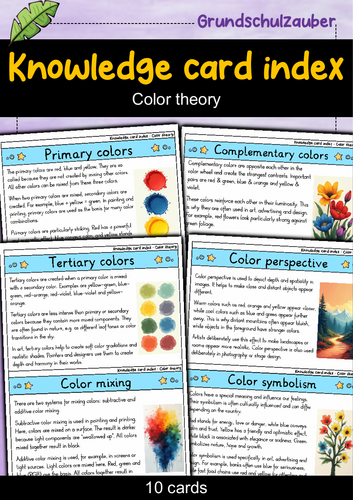 Color Theory - Flashcards | Art | Concepts | Color Mixing & Harmonies ...