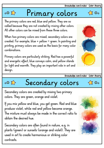 Color Theory - Flashcards | Art | Concepts | Color Mixing & Harmonies ...