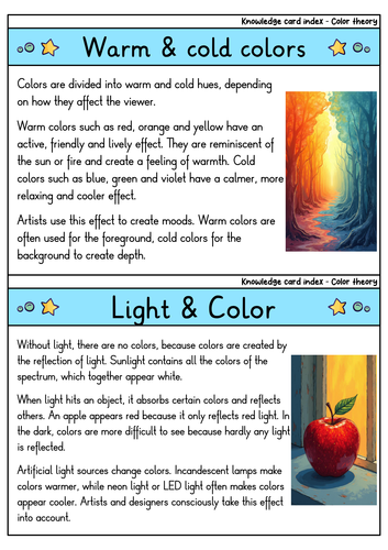 Color Theory - Flashcards | Art | Concepts | Color Mixing & Harmonies ...