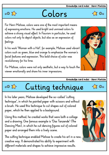 Henri Matisse - Flashcards | Art | Fauvism | Key Works & Legacy ...