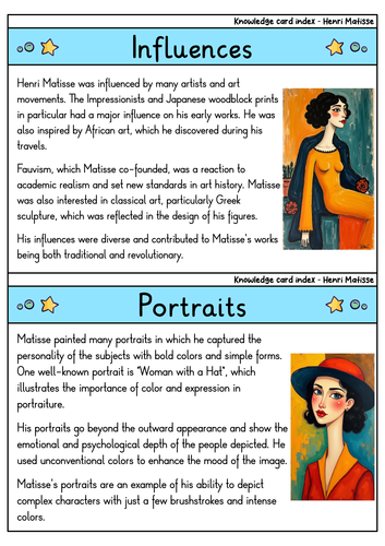 Henri Matisse - Flashcards | Art | Fauvism | Key Works & Legacy ...