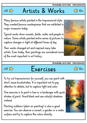 Impressionism - Flashcards | Art | Movement | Key Artists & Works ...