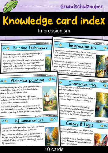 Impressionism - Flashcards | Art | Movement | Key Artists & Works ...