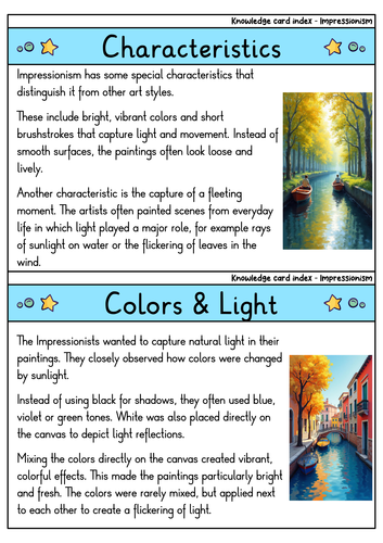 Impressionism - Flashcards | Art | Movement | Key Artists & Works ...