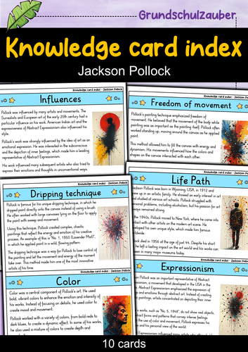 Jackson Pollock - Flashcards | Art | Abstract Expressionism | Key Works ...