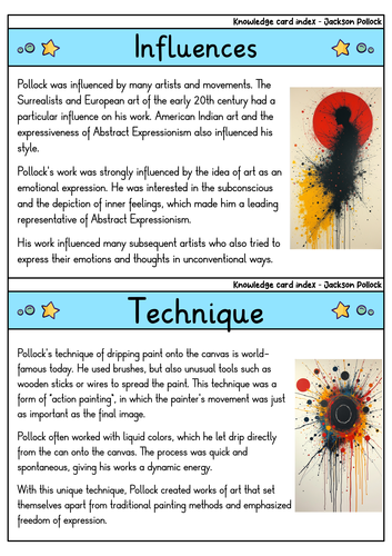 Jackson Pollock - Flashcards | Art | Abstract Expressionism | Key Works ...