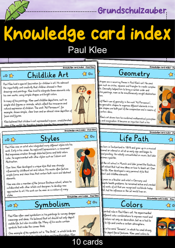 Paul Klee - Flashcards | Art | Modernism | Key Works & Techniques ...