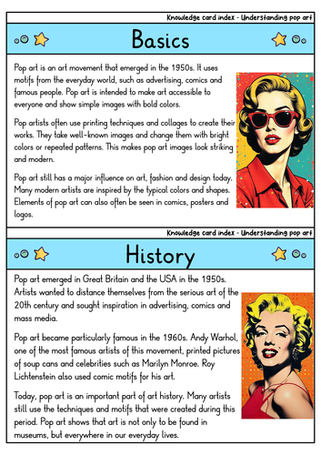 Understanding Pop Art - Flashcards | Art | Key Concepts | Iconic ...
