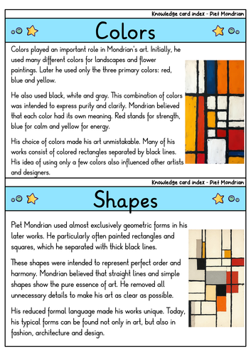 Piet Mondrian - Flashcards | Art | Abstract Art | Key Works & Legacy ...