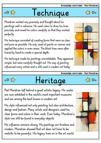Piet Mondrian - Flashcards | Art | Abstract Art | Key Works & Legacy ...