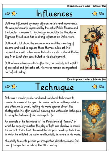 Salvador Dalí - Flashcards | Art | Surrealism | Key Works & Legacy ...