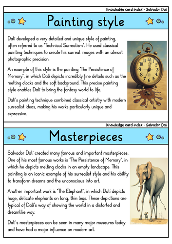 Salvador Dalí - Flashcards | Art | Surrealism | Key Works & Legacy ...