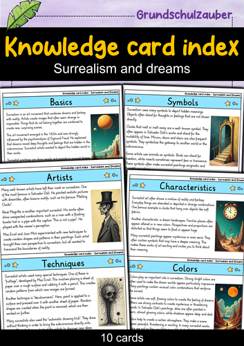 Surrealism & Dreams - Flashcards | Art | Movement | Key Concepts ...