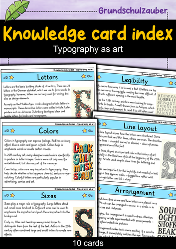 Typography as Art - Flashcards | Design | Key Concepts | Techniques ...