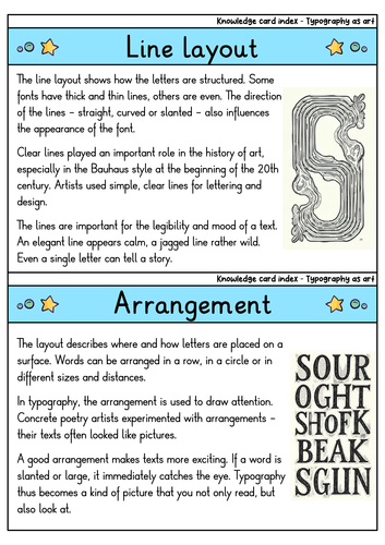 Typography as Art - Flashcards | Design | Key Concepts | Techniques ...
