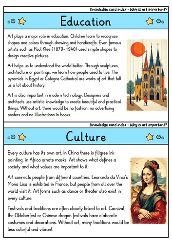 Why Art is Important - Flashcards | Art | Impact | Culture & Expression ...