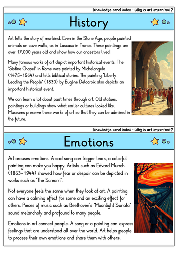 Why Art is Important - Flashcards | Art | Impact | Culture & Expression ...