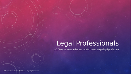 A-Level Law: Legal Professionals Lesson - Eduqas English Legal Systems ...