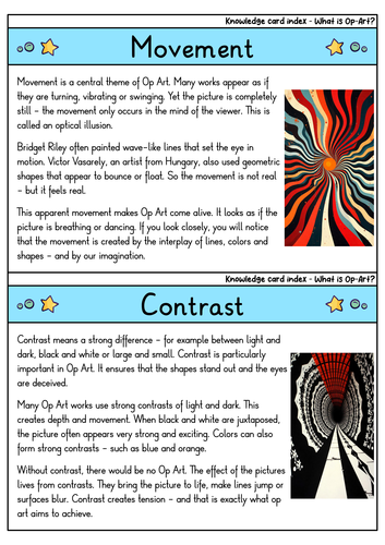 What is Op Art? - Flashcards | Art | Optical Illusions | Key Artists ...