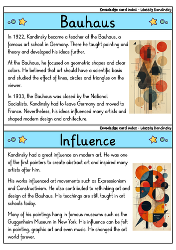 Wassily Kandinsky - Flashcards | Art | Abstract Art | Key Works ...