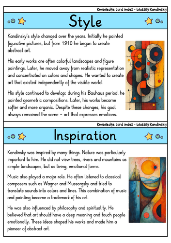 Wassily Kandinsky - Flashcards | Art | Abstract Art | Key Works ...