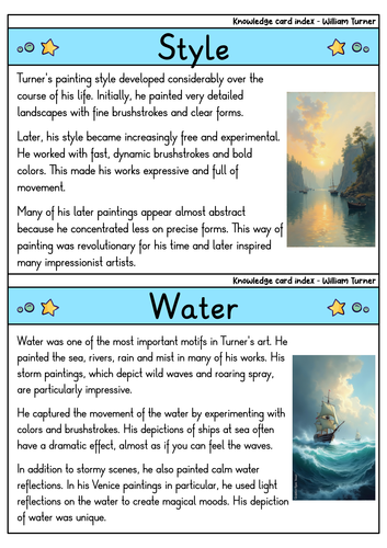 William Turner - Flashcards | Art | Romanticism | Key Works & Legacy ...